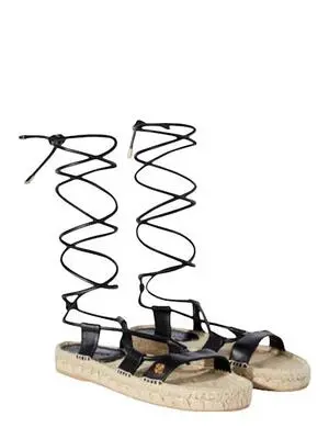 Off-White Lace-up Espadrilles - Black