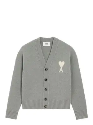 Ami De Coeur Wool Cardigan - Grey