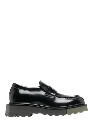 Off-White Leather Sponge Loafer - Black