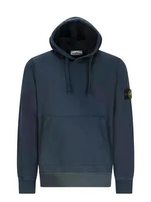 Stone Island Logo-patch Hoodie - Blue