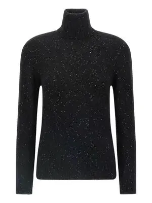 Fabiana Filippi Sequin Turtleneck Sweater - Black