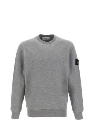 Stone Island Crew-neck Sweatshirt With Logo Badge - Grey
