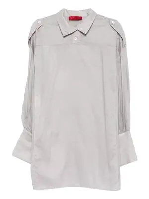 THELATEST Cuffed Sleeve Shirt Dress - Grey
