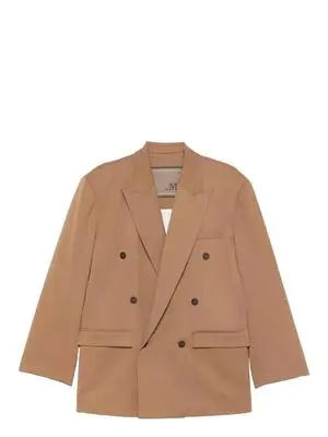 THE M Buttoned Double-breasted Jacket - Brown