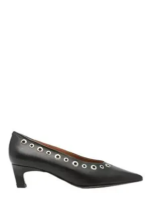 ANGEL ALARCON Eyelet Pointed-toe Pumps - Black