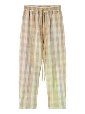 LEE MATHEWS Lyle Checked Trousers - Neutrals