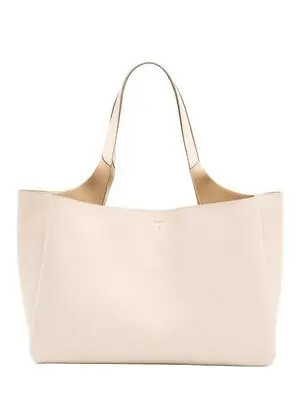 TOD'S Hammered Leather Tote Bag - Mastice Corda