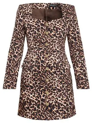 Generation Love Odelia Leopard Satin Mini Dress - Leopardess