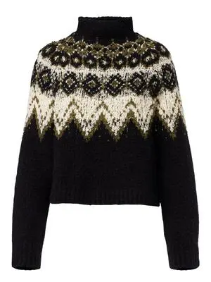 PROENZA SCHOULER Lizzy Fair Isle Cotton Turtleneck Sweater