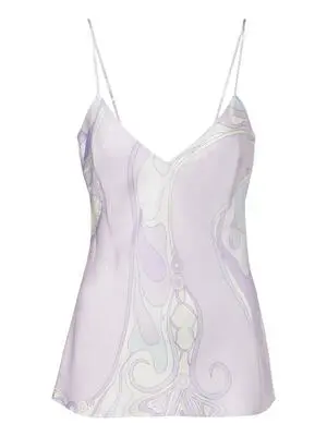 Emilio Pucci Orchidee Silk Satin Camisole - Multicoloured