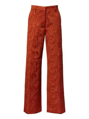 Dries Van Noten Jacquard Straight Pants - Orange