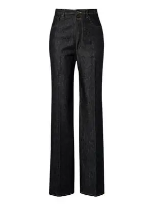 LEMAIRE High-rise Straight Jeans - Black