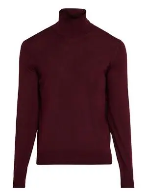 Saint Laurent Slim Wool Turtleneck Sweater - Bordeaux