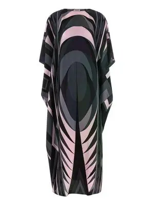 Emilio Pucci Iride Print Maxi Kaftan - Black