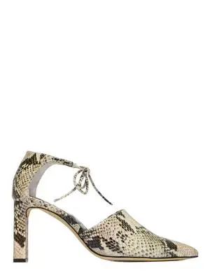 BERNARDO 1946 82mm Snakeskin-Effect Pumps