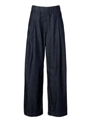 Dries Van Noten Pleated High-rise Wide-leg Jeans - Blue