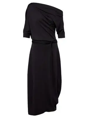 LEMAIRE Twisted Hem Jersey Midi Dress - Grey