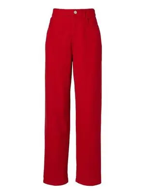 RÓHE Cotton Corduroy Wide-leg Trousers - Red