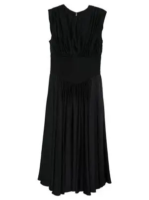 Amsale Back-crepe Corset Dress - Black