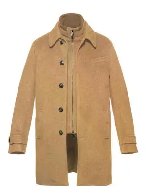 NORWEGIAN WOOL Button-fastening Coat - Brown