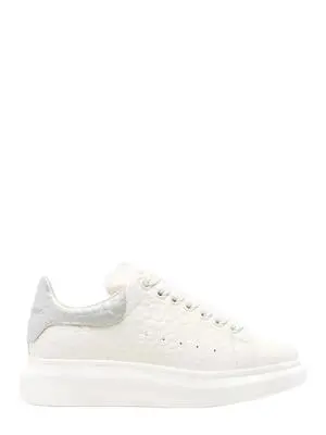 Alexander McQueen Textured Heel-tab Ballet Flats - White