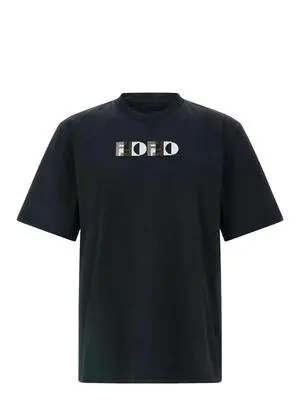 Fendi Embroidered-logo T-shirt - Black