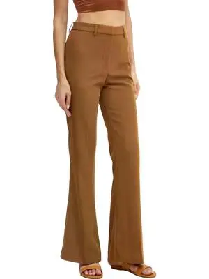 BARDOT High-Waisted Flared Trousers
