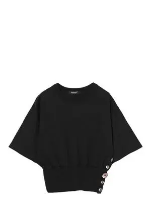 UNDERCOVERISM Button-detailed Short-sleeve T-shirt - Black