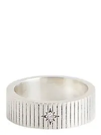 SERGE DENIMES Star Ridge Sterling And Cubic Zirconia Ring - Silver