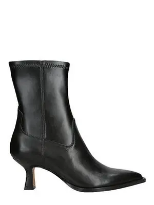 Dolce Vita Arya Leather Heeled Ankle Boots - Black