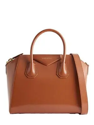 Givenchy Antigona Small Leather Top Handle Bag Caramel Brown