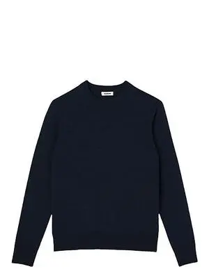 Sandro Crewneck Knitted Wool Jumper - Navy Blue