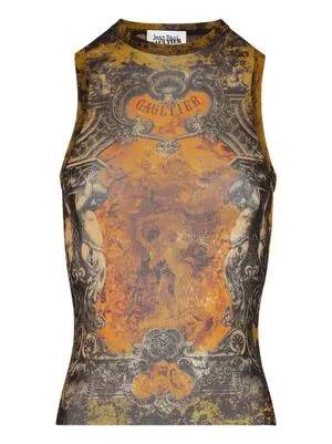 Jean Paul Gaultier Médaillon Tank Top - Black