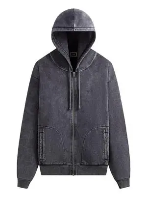 Kith Antique Wash Full Zip Hoodie - Black