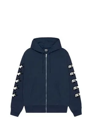 StÜssy Speedway Zip Up Hoodie - Blue