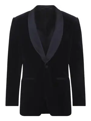 Canali Cotton Tuxedo Jacket - Blue