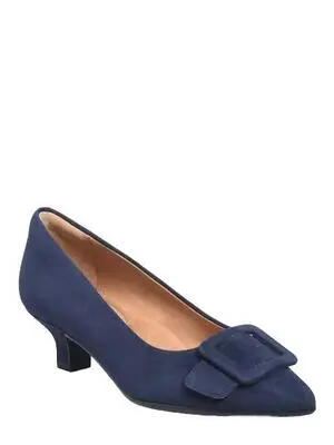 SOFFT Pointed-toe Kitten Heel Pumps - Sky Navy