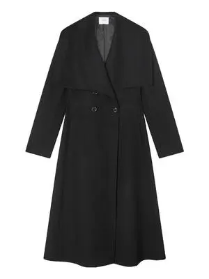 LK BENNETT Rose Merino Wool Coat - Black