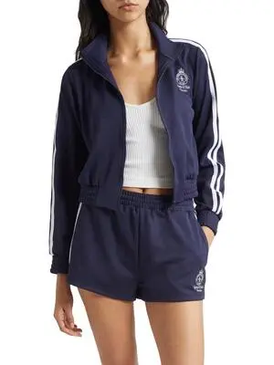 SPORTY & RICH Elio Crown Tennis Track Jacket - Dark Navy