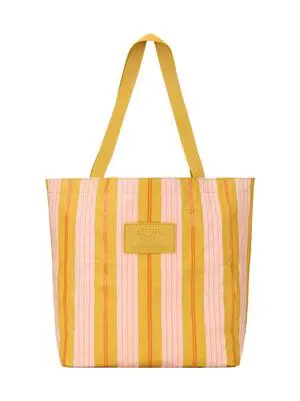 ALOHA COLLECTION Market Stripe Reversible Tote - Hey Girl/hot Mustard