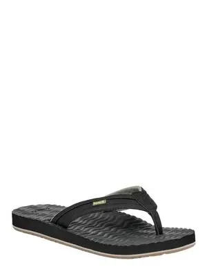 Sanuk Ziggy Plush Flip Flop Black