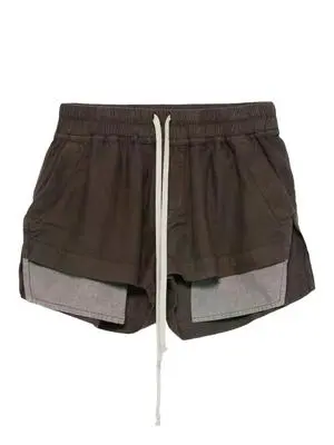Rick Owens Drawstring Waist Shorts - Brown