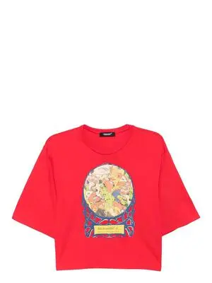 UNDERCOVERISM Graphic-print Cotton T-shirt - Red