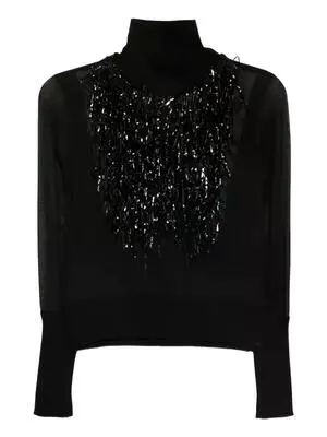 UNDERCOVERISM Sparkle Tassel Top - Black