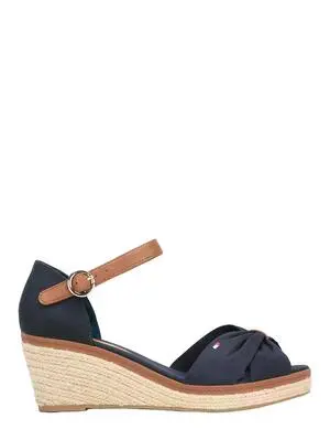Tommy Hilfiger Peep Toe Wedges - Blue