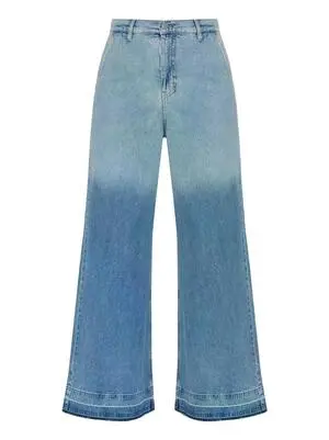 Munthe Ombre Wide-leg Trousers - Blue