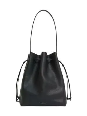MANSUR GAVRIEL Cabas Leather Bucket Bag - Black