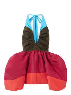 Christopher John Rogers Halterneck Top - Red