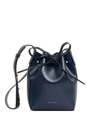 MANSUR GAVRIEL Mini Leather Bucket Bag - Blue