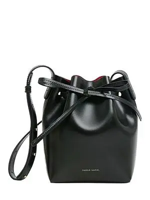 MANSUR GAVRIEL Mini Leather Bucket Bag - Black